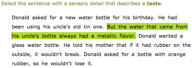 IXL - Identify sensory details (4th grade language arts practice)