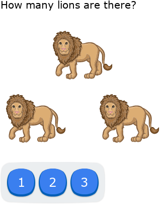 IXL | Count pictures - up to 3 | Kindergarten math
