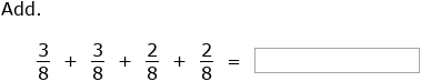 IXL | Add 3 or more fractions with like denominators | 4th grade math