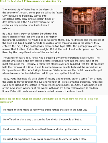 IXL | Read about famous places | 5th grade language arts