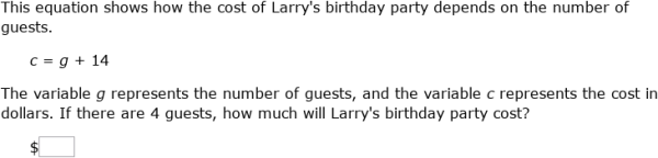 IXL | Evaluate a linear function: word problems | 7th grade math