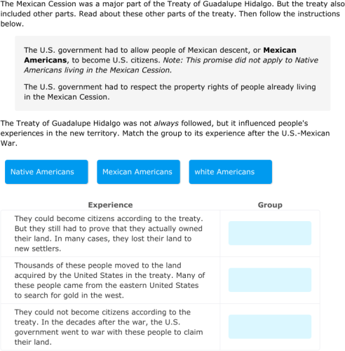 IXL | The U.S.-Mexican War | 8th grade social studies