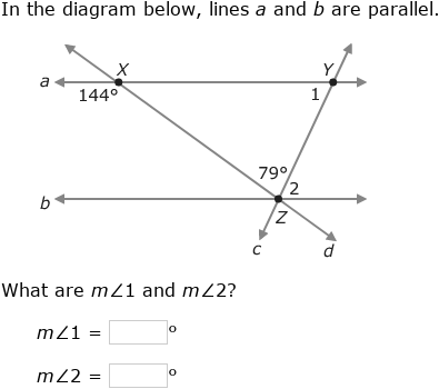 IXL | Angle relationships: triangles and transversals | 8th grade math