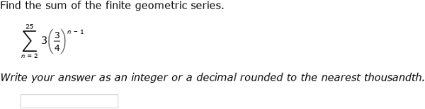 IXL Find The Sum Of A Finite Geometric Series Precalculus Practice 