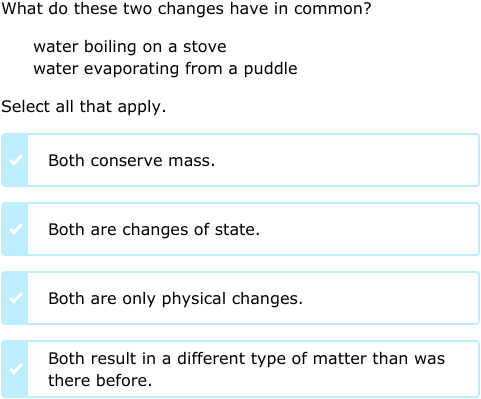 IXL | Compare physical and chemical changes | 4th grade science