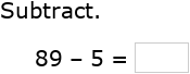 IXL | Subtract a one-digit number from a two-digit number - without ...