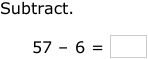 IXL | Subtract a one-digit number from a two-digit number - without ...