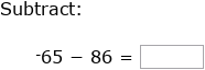 IXL | Subtract integers | 6th grade math