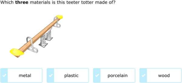 IXL | Identify multiple materials in objects | 2nd grade science