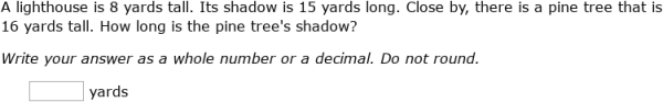 IXL - Similar figures: shadow word problems (Geometry practice)