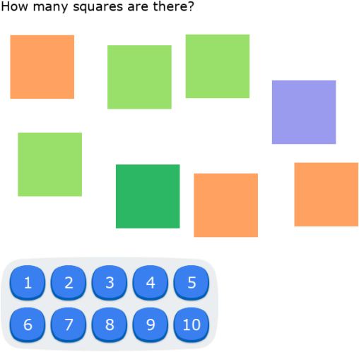 IXL | Count shapes - up to 10 | Kindergarten math