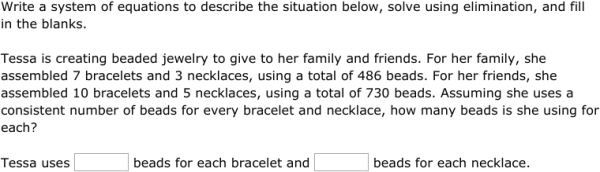 IXL Solve A System Of Equations Using Elimination Word Problems IXL Solve A System Of Equations Using Elimination Word Problems