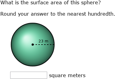 IXL - Surface area of spheres (Algebra 2 practice)