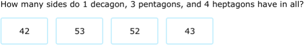 IXL | Number of sides in polygons | 4th grade math