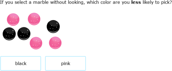 IXL | More or less likely | 3rd grade math