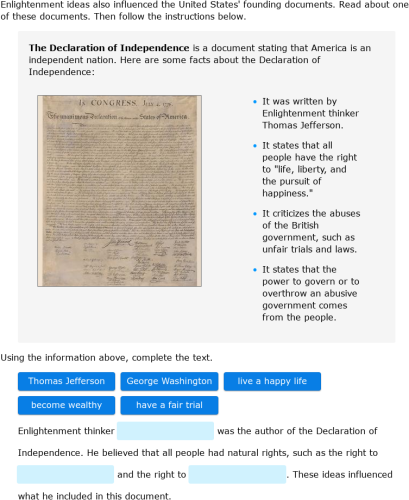 IXL | The Enlightenment: origins and natural rights | 6th grade social ...