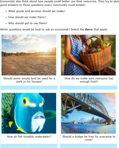 IXL | What is economics? | 4th grade social studies