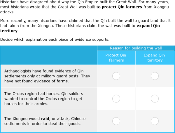 IXL | The Qin Empire | 6th grade social studies