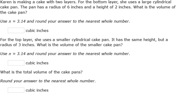 IXL | Checkpoint: Surface area and volume | 8th grade math