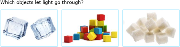 IXL | Which lets light go through? | Kindergarten science