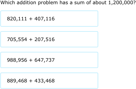IXL | Estimate sums | 4th grade math