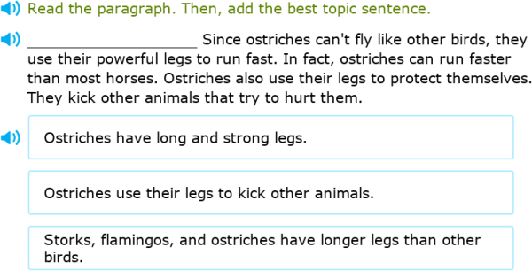 IXL | Choose topic sentences for expository paragraphs | 1st grade ...