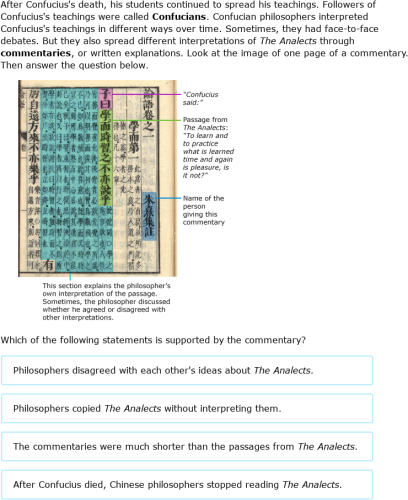 IXL | The teachings of Confucius | 7th grade social studies