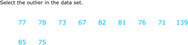 IXL - Identify an outlier (Algebra 1 practice)