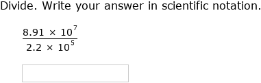 IXL | Divide numbers written in scientific notation | 8th grade math