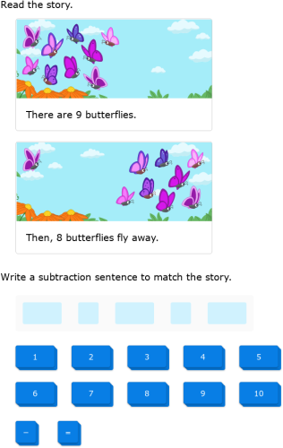 IXL | Write subtraction sentences for word problems with pictures - up ...