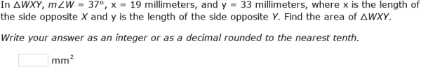 IXL - Area of a triangle: sine formula (Geometry practice)