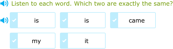IXL | Choose the two sight words that are the same | Kindergarten ...