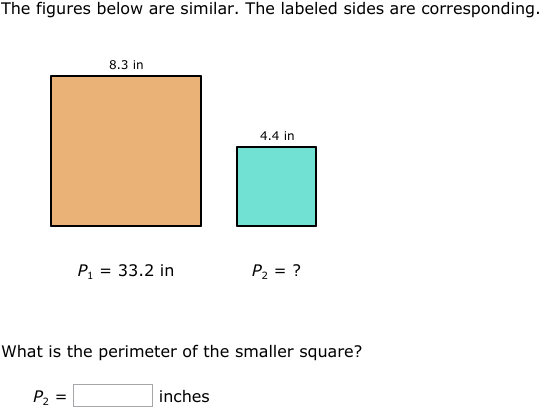 IXL - Perimeters of similar figures (Geometry practice)