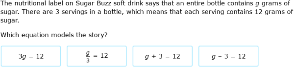 IXL | Write a one-step equation: word problems | 6th grade math