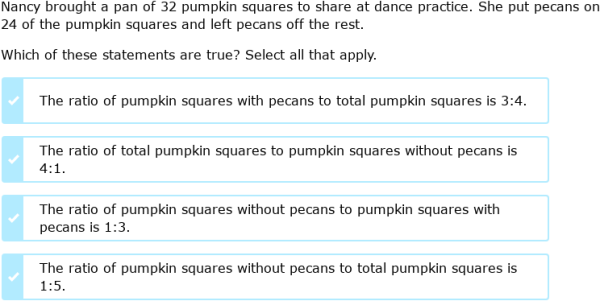 IXL | Ratio language and concepts | 6th grade math