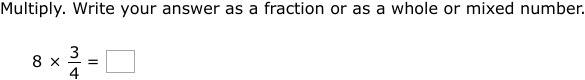 IXL | Multiply fractions by whole numbers I | 6th grade math