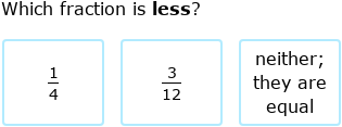 IXL | Compare and order fractions | 6th grade math