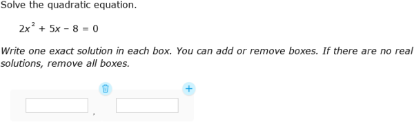 IXL - Solve a quadratic equation using the quadratic formula (Algebra 1 ...