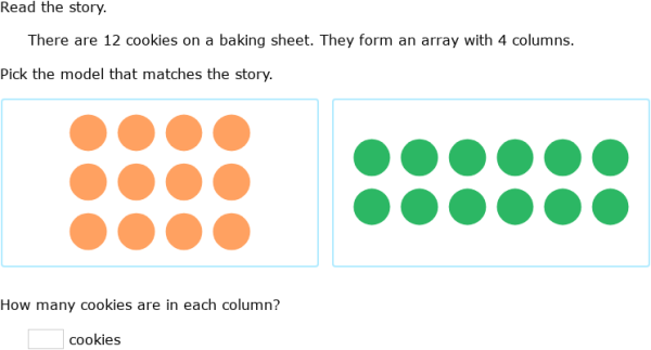 IXL | Use equal groups and arrays to solve division word problems | 3rd grade math