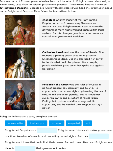 IXL | The Enlightenment: influences on government | 7th grade social ...