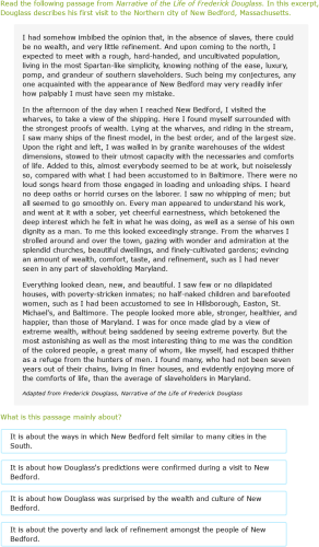 IXL | Analyze passages from Narrative of the Life of Frederick Douglass ...