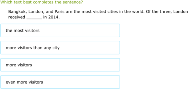 IXL | Avoid double, illogical, and unclear comparisons | 11th grade ...