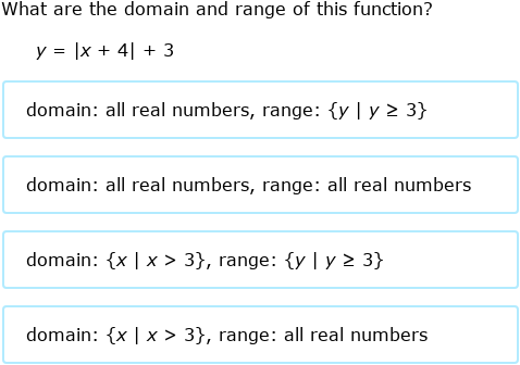 IXL - Domain and range of absolute value functions: equations ...