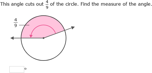 IXL | Use fractions to find the measure of an angle | 7th grade math