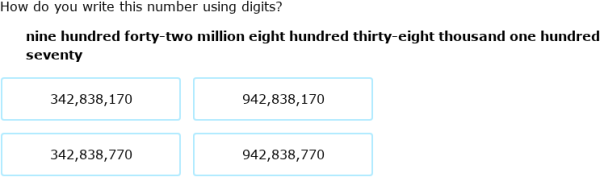 IXL | Writing numbers up to one billion: convert between words and ...