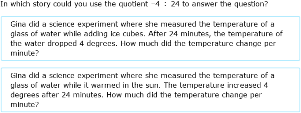 IXL | Identify quotients of rational numbers: word problems | 6th grade ...