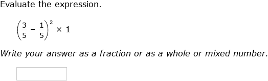 Evaluate Expressions Fractions