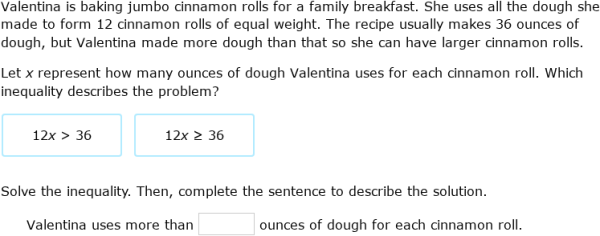 IXL - One-step inequalities: word problems (Algebra 1 practice)