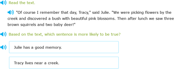 IXL | Draw inferences from a text | 2nd grade language arts