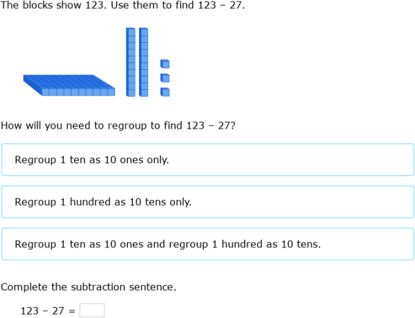 IXL | Use models to subtract numbers up to three-digits: with ...